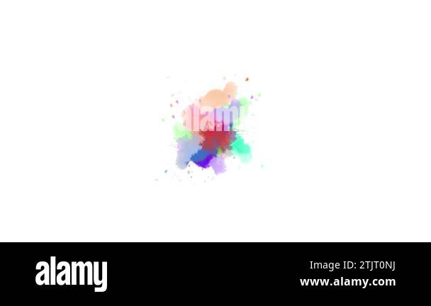 ink transitions splatter blot spreading. watercolor paint brush stroke. ink splash transition ...