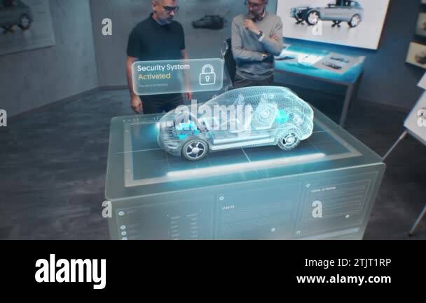 Development engineers are testing the security system of an electric ...