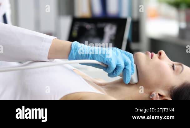 Ultrasound of soft tissues of the face and chin. Ultrasound of salivary ...