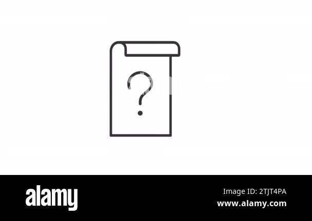Animated vague report linear icon. Misleading financial statement ...