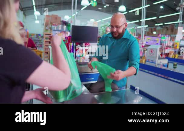 Employee working grocery store Stock Videos & Footage - HD and 4K Video ...