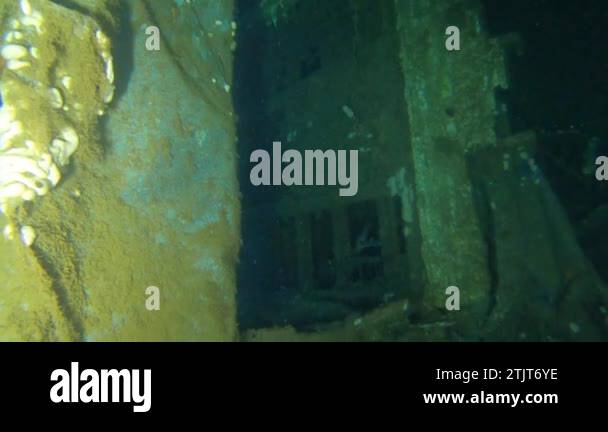 Slow motion video on shipwreck swedish ferry MS Zenobia. Wreck diving ...