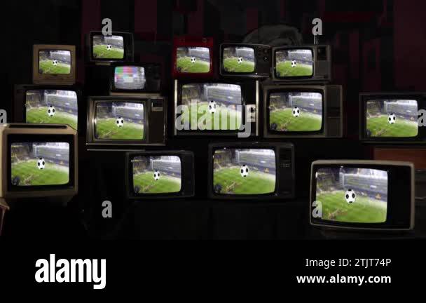 Tv screen football Stock Videos & Footage - HD and 4K Video Clips - Alamy