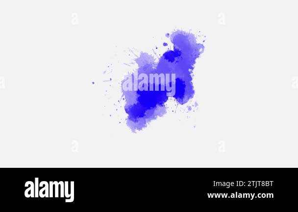 ink stain spreading on white background. ink splatter transition effect ...