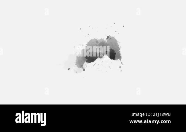 ink transition splatter blot spreading effect animation. Ink brush ...