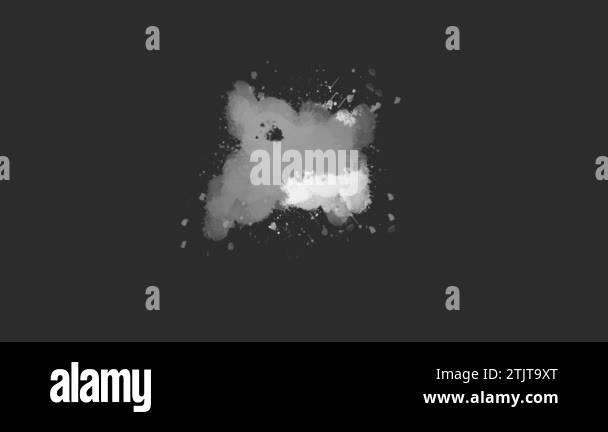 Ink splatters compositing animation. Ink brush stroke transition. Ink ...