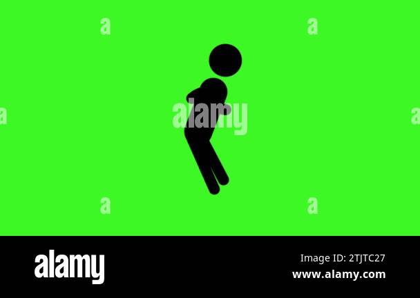 Icon Man walking animation. 2D Figure Cartoon Animations. green ...