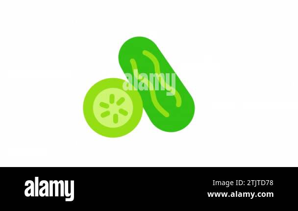 Cucumber, Vegetables animated icon on transparent background Stock ...