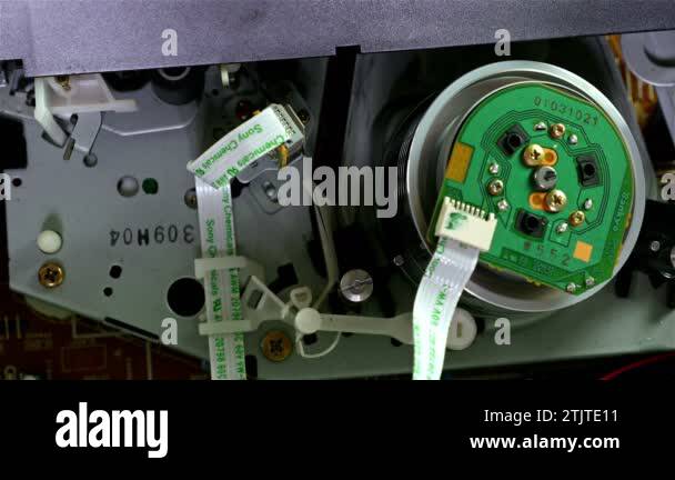 Inserting a VHS Tape into a VCR Player and showing how it works Stock ...