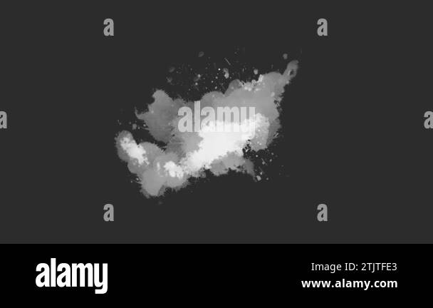 Ink splatters compositing animation. Ink brush stroke transition. Ink ...