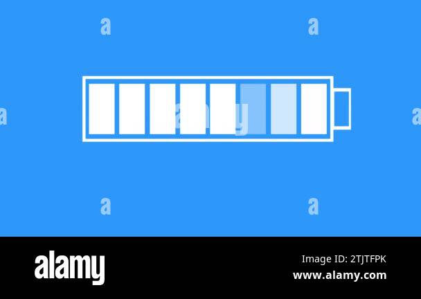 4K BATTERY CHARGING AND DISCHARGING ANIMATED IN CHROMA BG. BATTERY ...