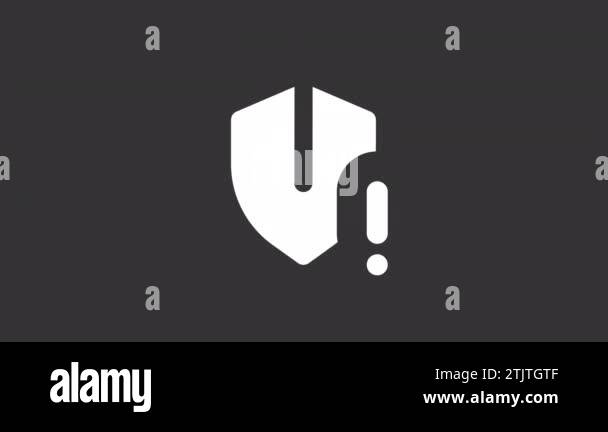 Animated failure white line ui icon. Software problem. Seamless loop HD video with alpha channel ...