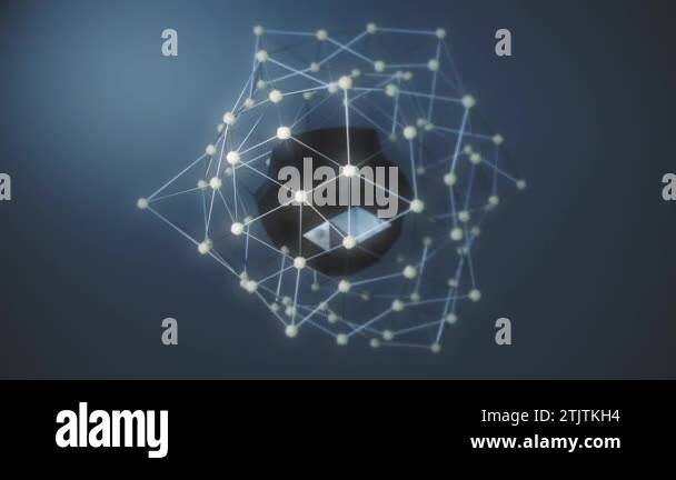 Abstract science and biotechnology themed animation with a futuristic ...