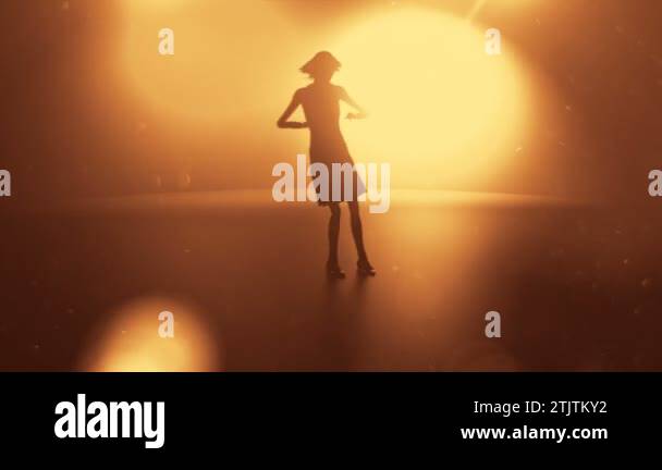 Highly realistic animation of a CGI womans silhouette performing a ...