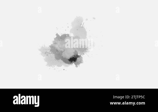 Ink splatters transition animation. Ink brush stroke transition. Ink ...
