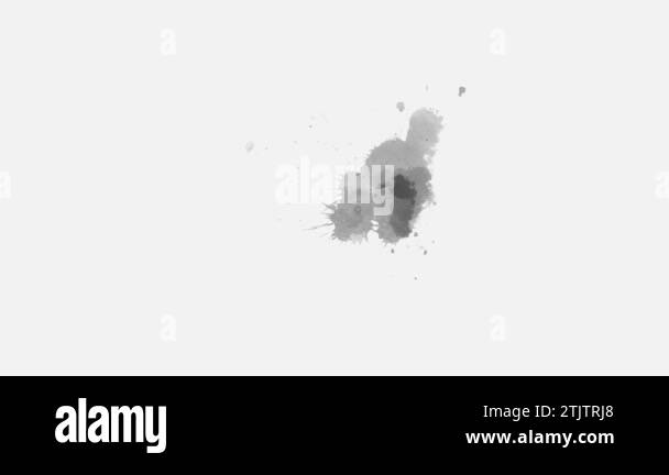 Ink splatters transition animation. Ink brush stroke transition. Ink ...