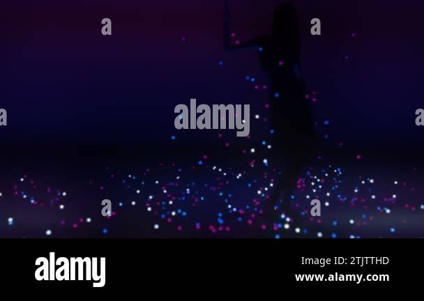 Highly realistic animation of a CGI womans silhouette performing a ...