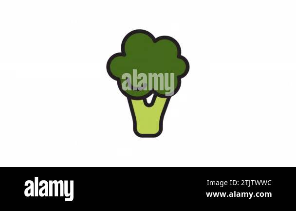Broccoli, Vegetables animated icon on transparent background Stock ...