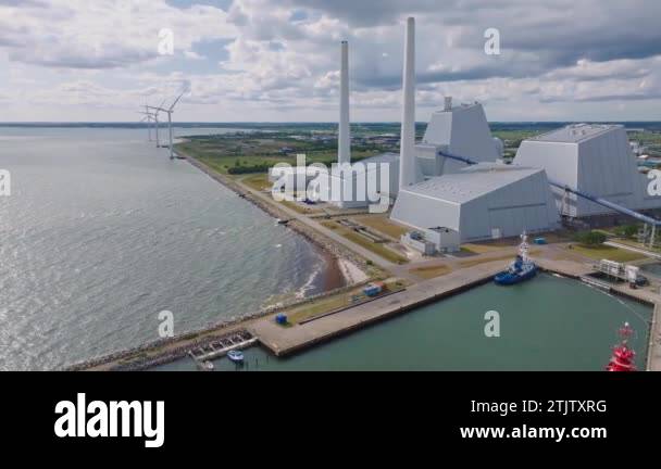 Aerial view of the Power station. One of the most beautiful and eco ...