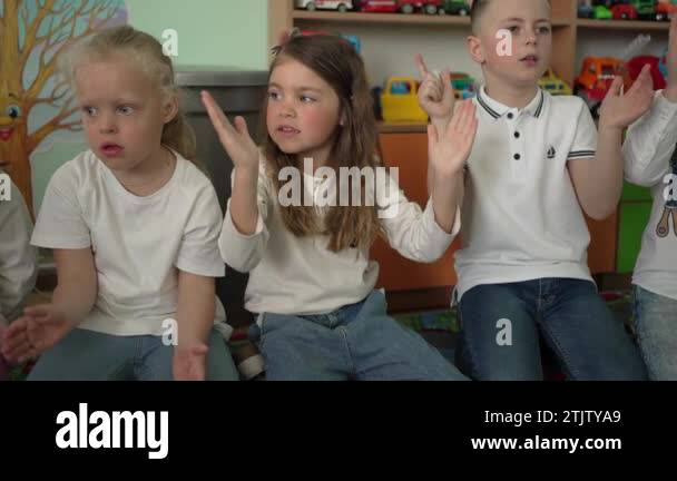 Happy children clapping classroom Stock Videos & Footage - HD and 4K ...