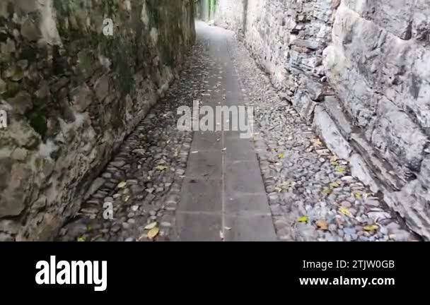 Alley way with brick walls Stock Videos & Footage - HD and 4K Video ...