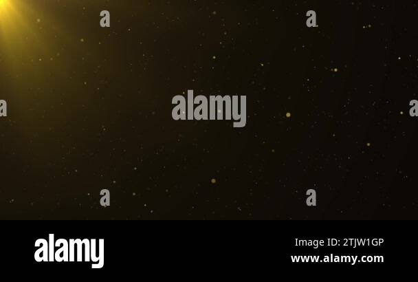 Golden luxury bokeh on particles floating in the air. Dust and glitter particles background ...