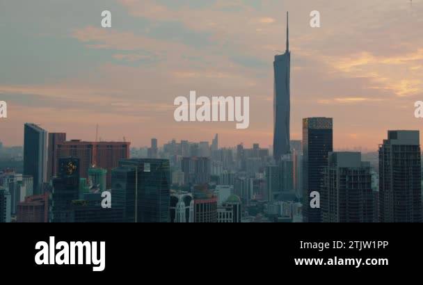 Kuala Lumpur modern city buildings and high Tower. View during ...
