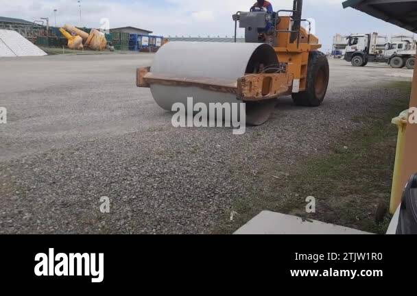 Balikpapan, May 1, 2023. A roller or Tendem Roller is a type of ...