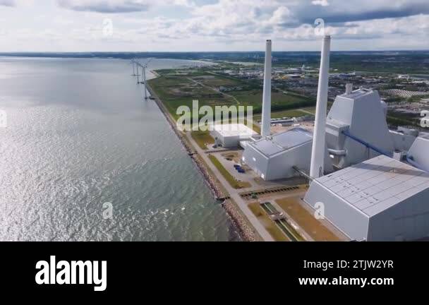 Aerial view of the Power station. One of the most beautiful and eco ...