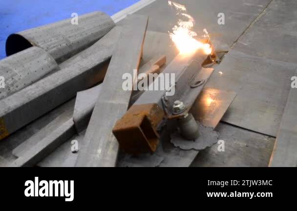 Laser cleaning of metal. Industrial removal of rust of metal surface ...