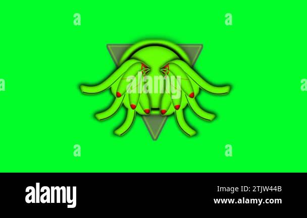 segitiga logo design laba laba green screen Stock Video Footage - Alamy