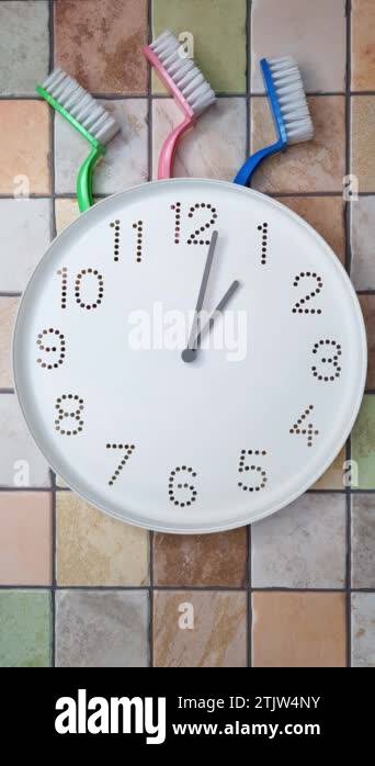 1 oclock, afternoon. Cleaning time. Hyperlapse. Clockwise movement of ...