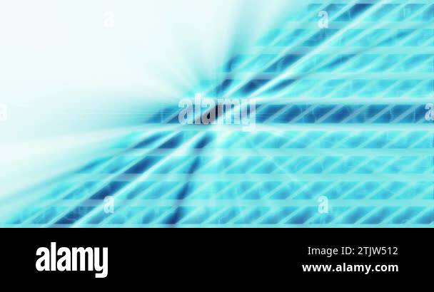 Abstract futuristic background with moving rows of bright blue squares. 4K 3D seamless loop ...