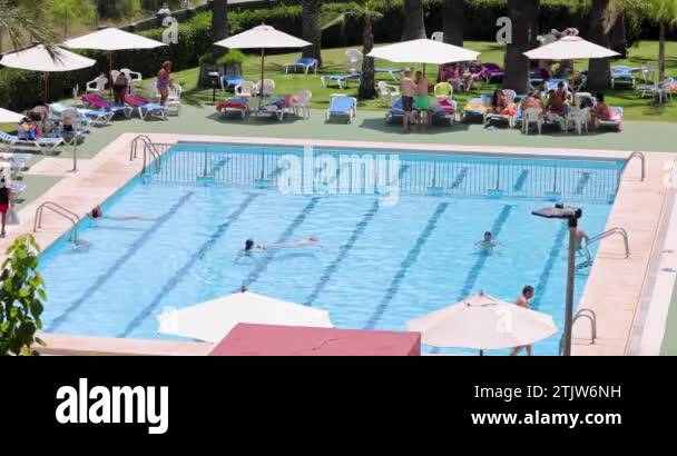 Benidorm Spain, 1st July 2023: Footage of people on vacation relaxing ...