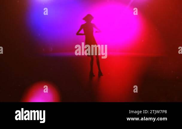 Highly realistic animation of a CGI womans silhouette performing a ...