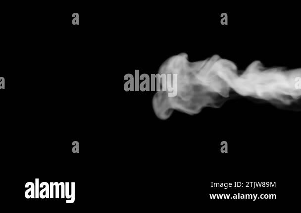 smoke stream on a black studio background can be separated or used ...