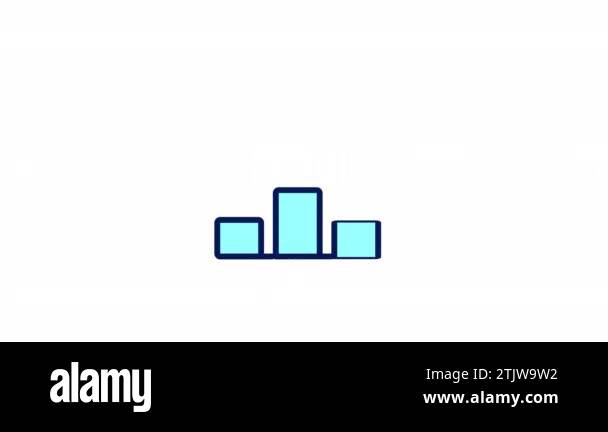 Animated income growth color ui icon. Investment. Financial development ...