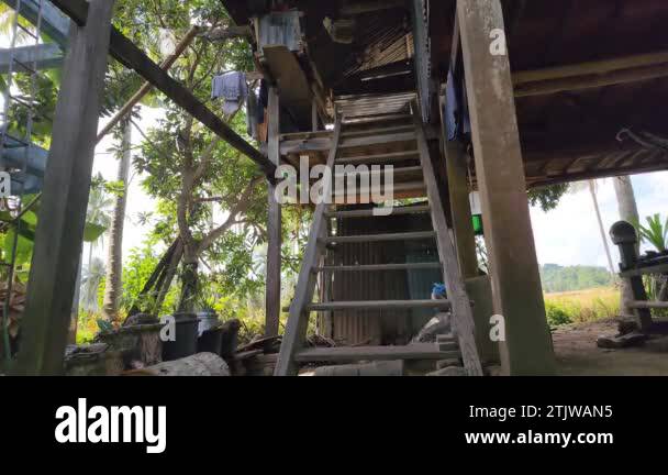Pinrang, Indonesia July 19, 2023: wooden stilt house, traditional house ...