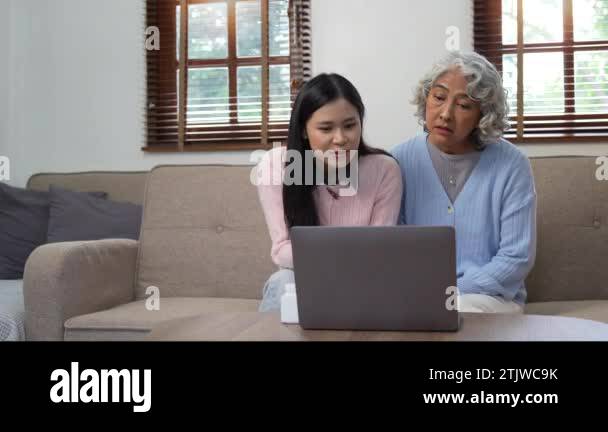 Man helping old lady computer Stock Videos & Footage - HD and 4K Video ...