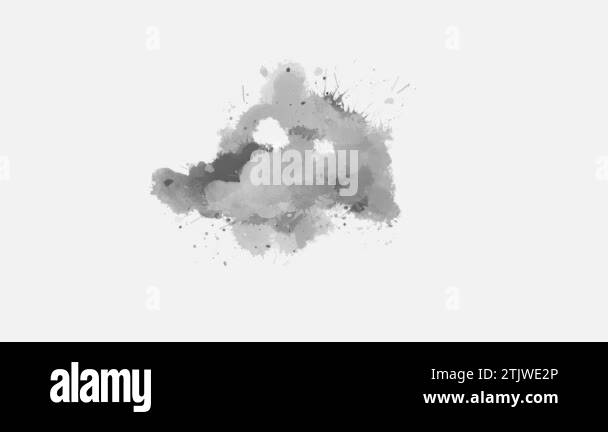 Ink splatters transition animation. Ink brush stroke transition. Ink ...