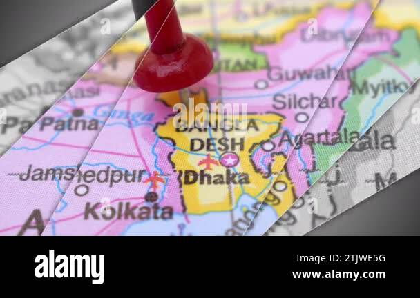 A Elegant Slide Animation of Push Pin Pointing Geographic Area Bangla ...