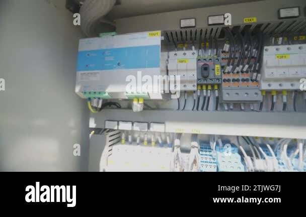 Distribution board of diesel generator. Electrical panel of an ...