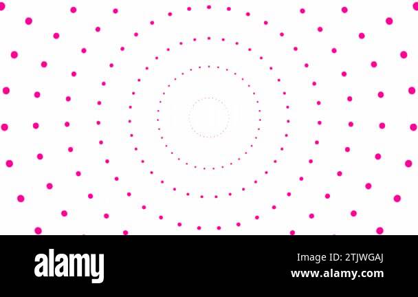 Animated increasing pink dots circles from the center. Vector ...