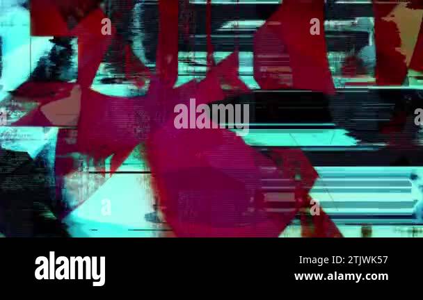 Defected HUD interface 3d animation with abstract digital code. Concept ...