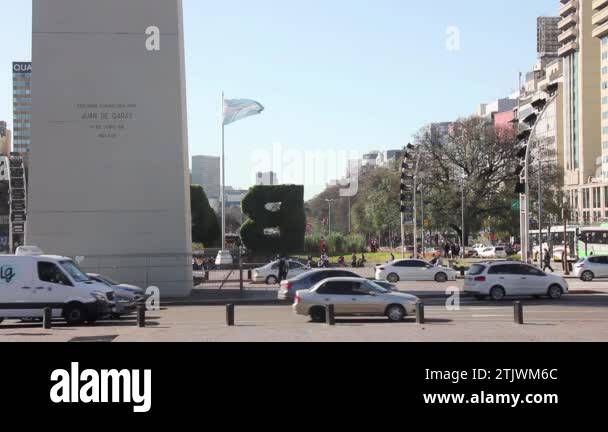Center of Buenos Aires, Capital of Argentina, with the Famous Monument ...