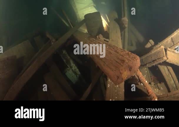 Scuba divers swims on the Shipwreck Swedish ferry MS Zenobia. Wreck ...