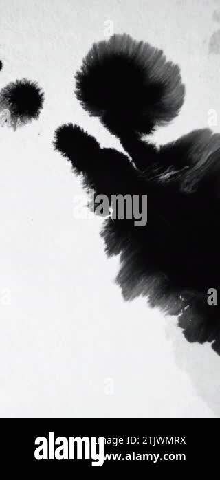 Vertical video. Ink water splash. Reveal transition. Grunge overlay ...