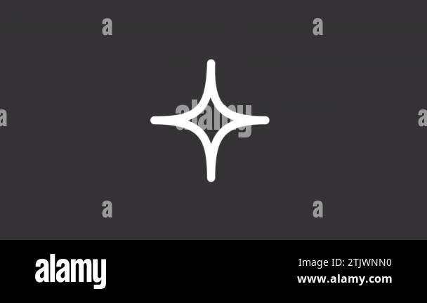 Animated spark white line icon. Celestial body. Space and cosmos. Award ...
