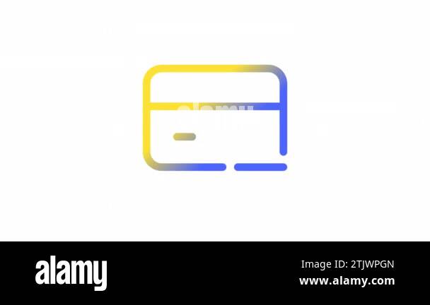 Animated removal gradient ui icon. Delete bank account. Seamless loop HD video with alpha ...