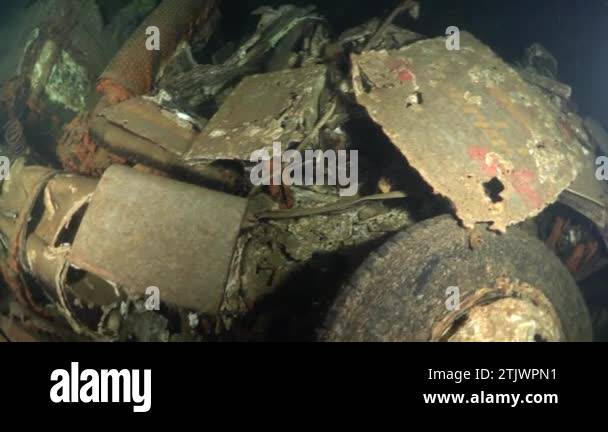 Scuba divers swims on the Shipwreck Swedish ferry MS Zenobia. Wreck ...